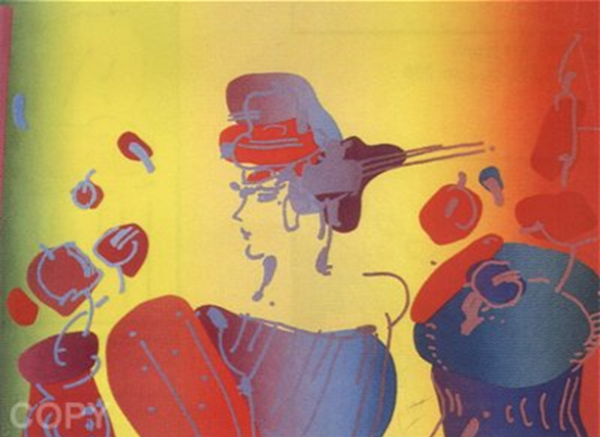 Peter Max "Lady With Flowers" - Weller Galleries