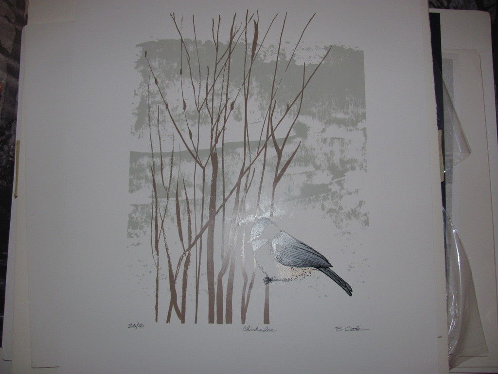 Chickadee Print By B. Cook Signed CHICK0 - Weller Galleries