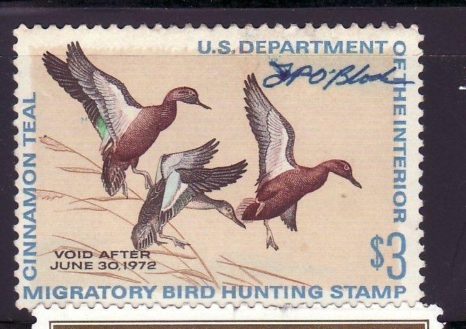 RW38 1971 Federal Duck Stamp USED PREMIUM PLUS - Weller Galleries