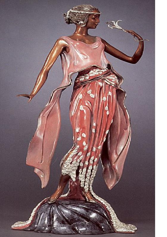 Erte (Romain De Tirtoff) "Flower Petal Gown" Bronze – Weller Galleries