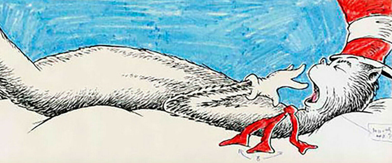 Dr Seuss THEODOR GEISEL "Yawning Cat" – Weller Galleries