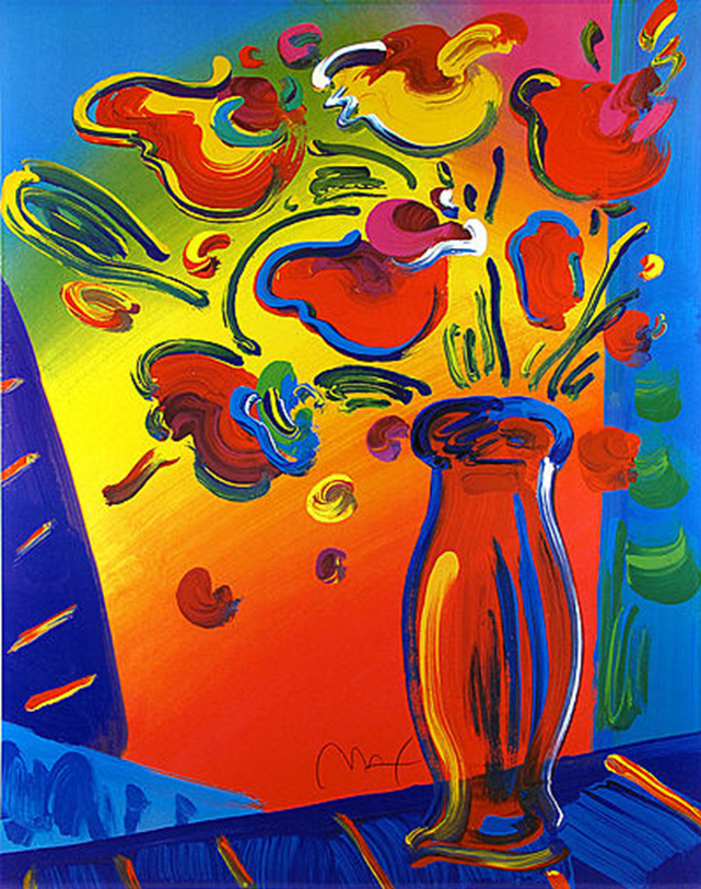 Peter Max "Vase of Flowers" – Weller Galleries