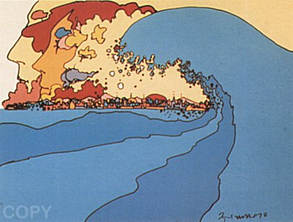 Peter Max "Great Wave of Atlantis" - Weller Galleries