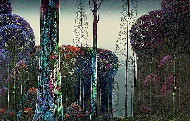 Eyvind Earle "Gothic Forest" - Weller Galleries