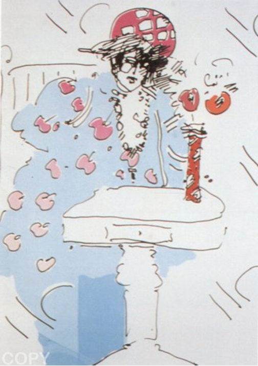 Peter Max "Lady in Blue With Vase" - Weller Galleries
