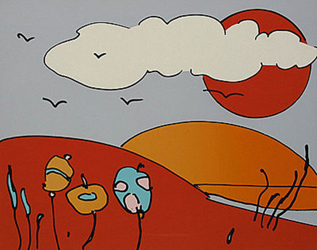 Peter Max "Sun Moon Landscape" - Weller Galleries