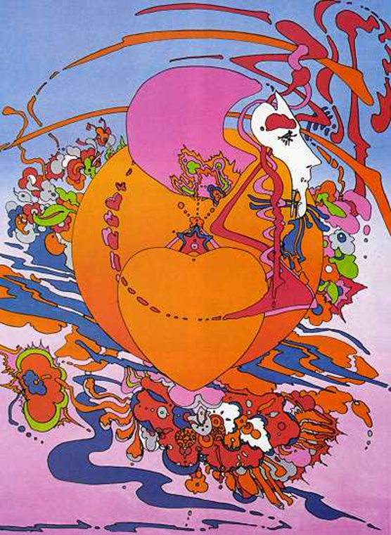 Peter Max "Heart(Orange)" – Weller Galleries
