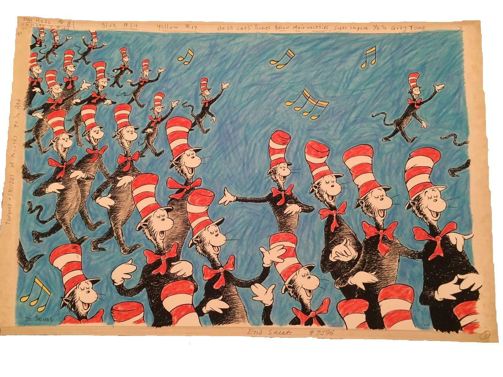 Dr Seuss THEODOR GEISEL "Singing Cats" - Weller Galleries