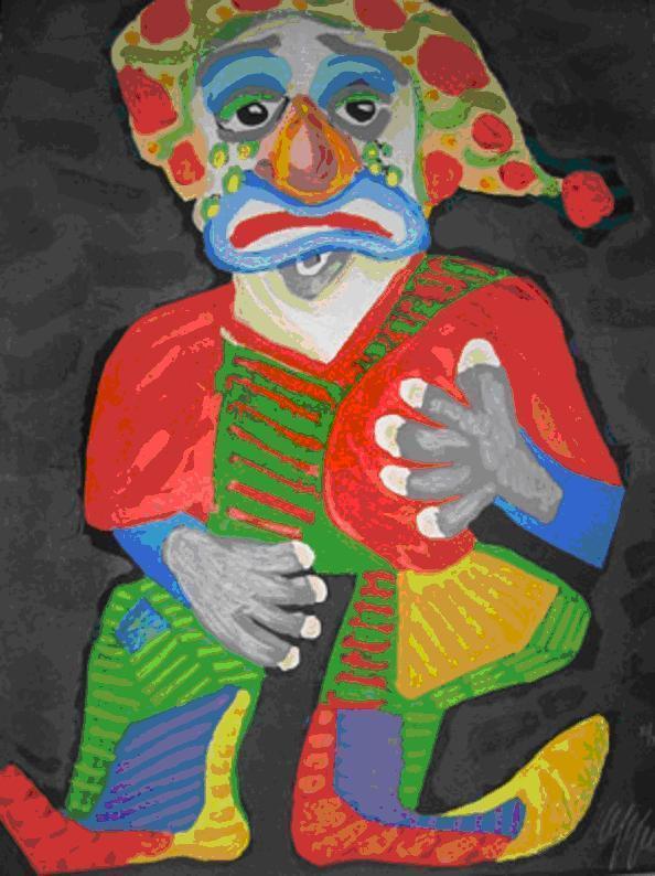 Karl Appel "Il Pagliacci" Lithograph Print - Weller Galleries