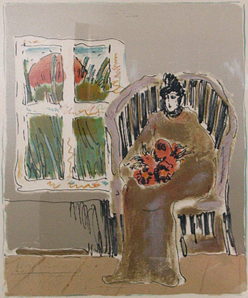 Peter Max "Lady in Brown" - Weller Galleries