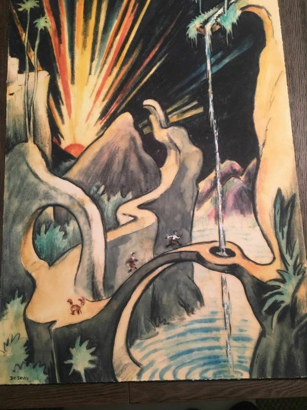 Dr Seuss THEODOR GEISEL "Waterfall" Lithograph SJ - Weller Galleries