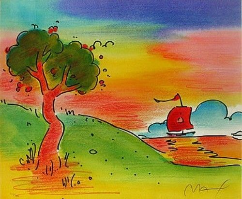 Peter Max "Quiet Lake III" - Weller Galleries