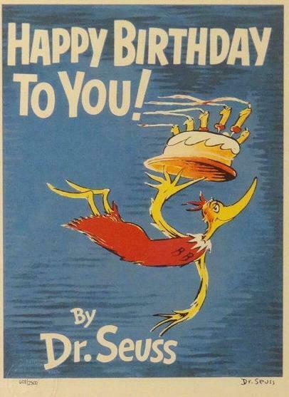 Dr Seuss THEODOR GEISEL "Happy Birthday to You" Lithograph - Weller ...